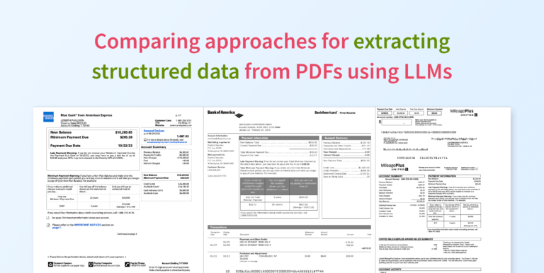 LLMs for Structured Data Extraction from PDF | Comparing Approaches